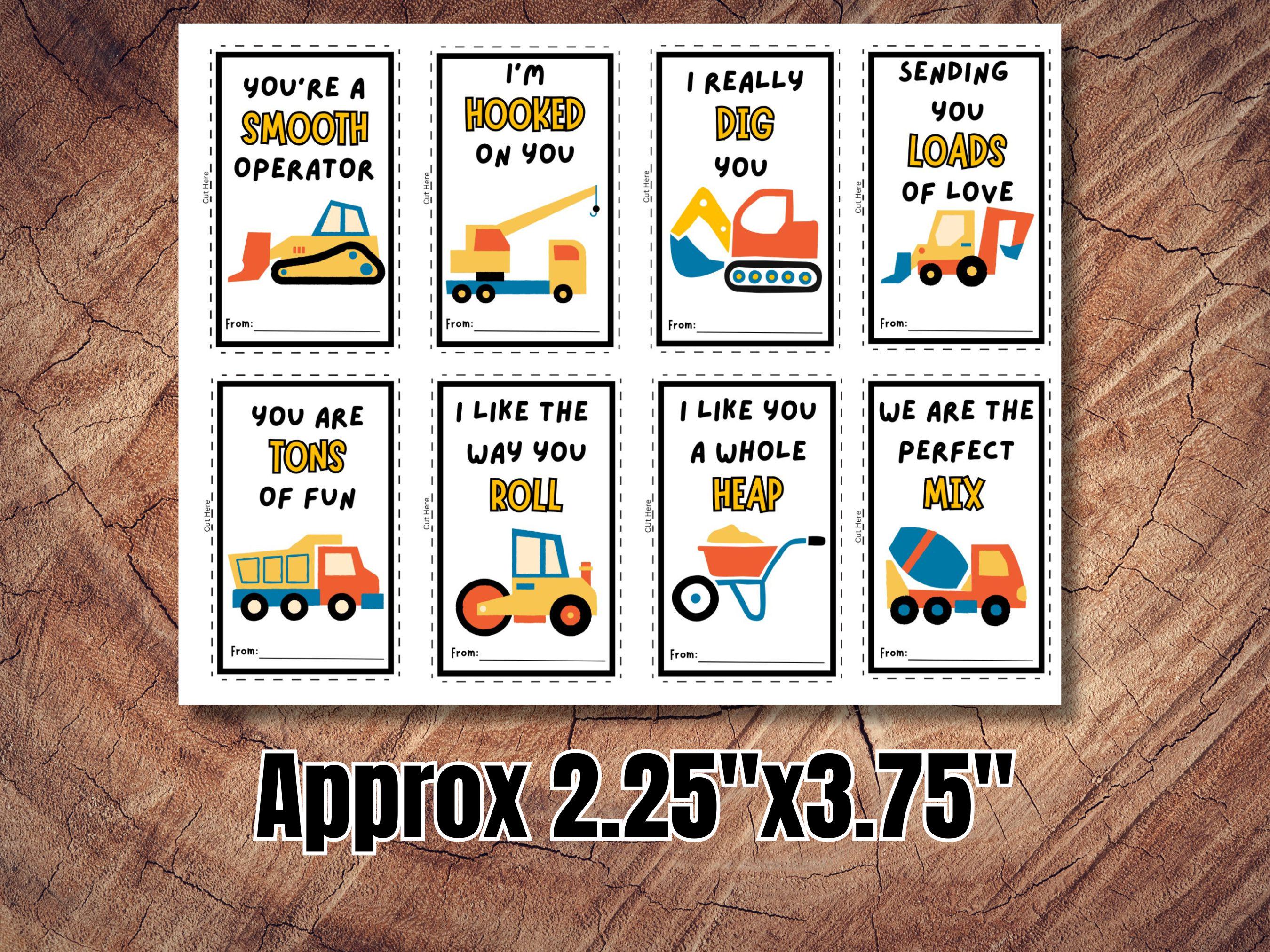 Kids Truck Valentines Day Cards, Preschool Valentines for Classroom ...