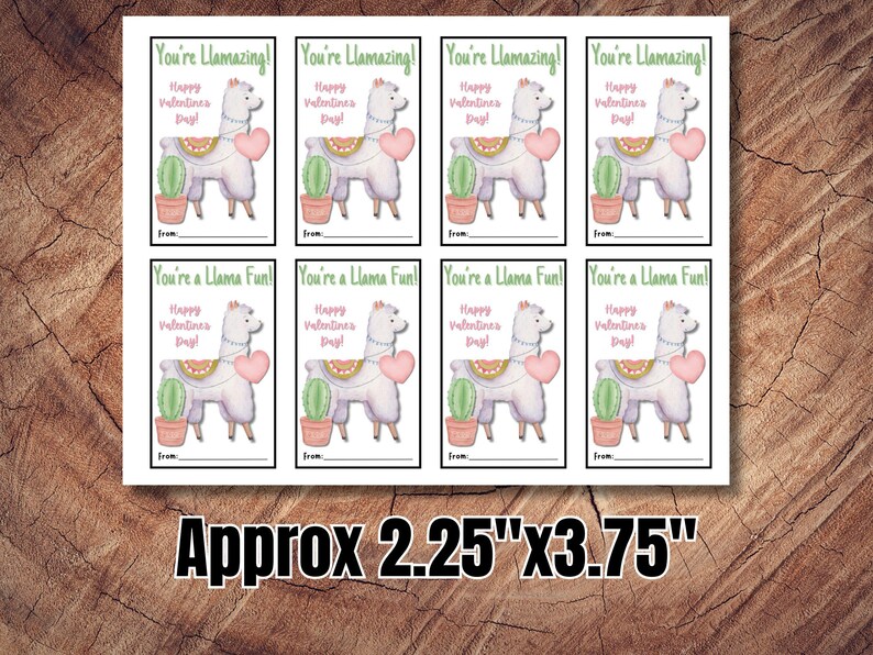 Llama Valentine Printable Cards: Perfect for Classroom Parties! DIY ...