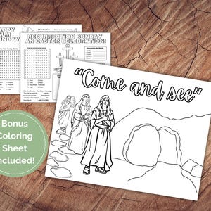 Palm Sunday Activity Printable Page, Easter Placemat, Bible Coloring ...