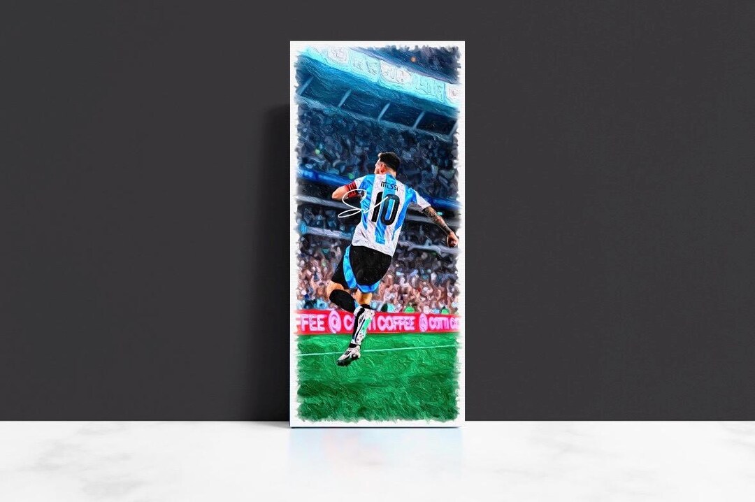 Epic Lionel Messi Goal Celebration Oil Painting Art | Argentina World ...