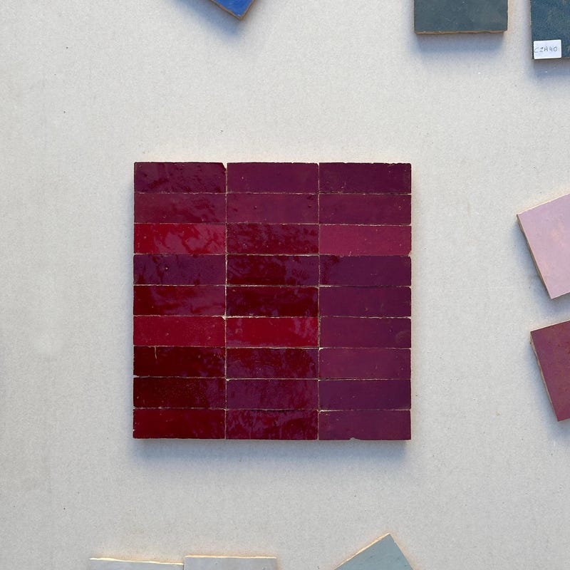 Moroccan Burgundy Tiles - Etsy