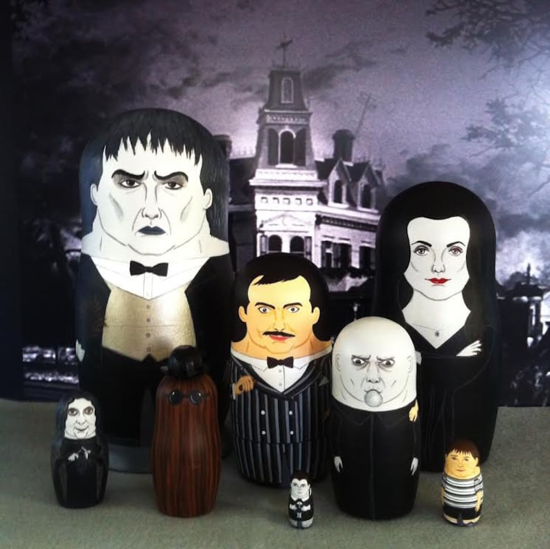 Addams Family Mega set of 8 Matryosha Dolls - Etsy
