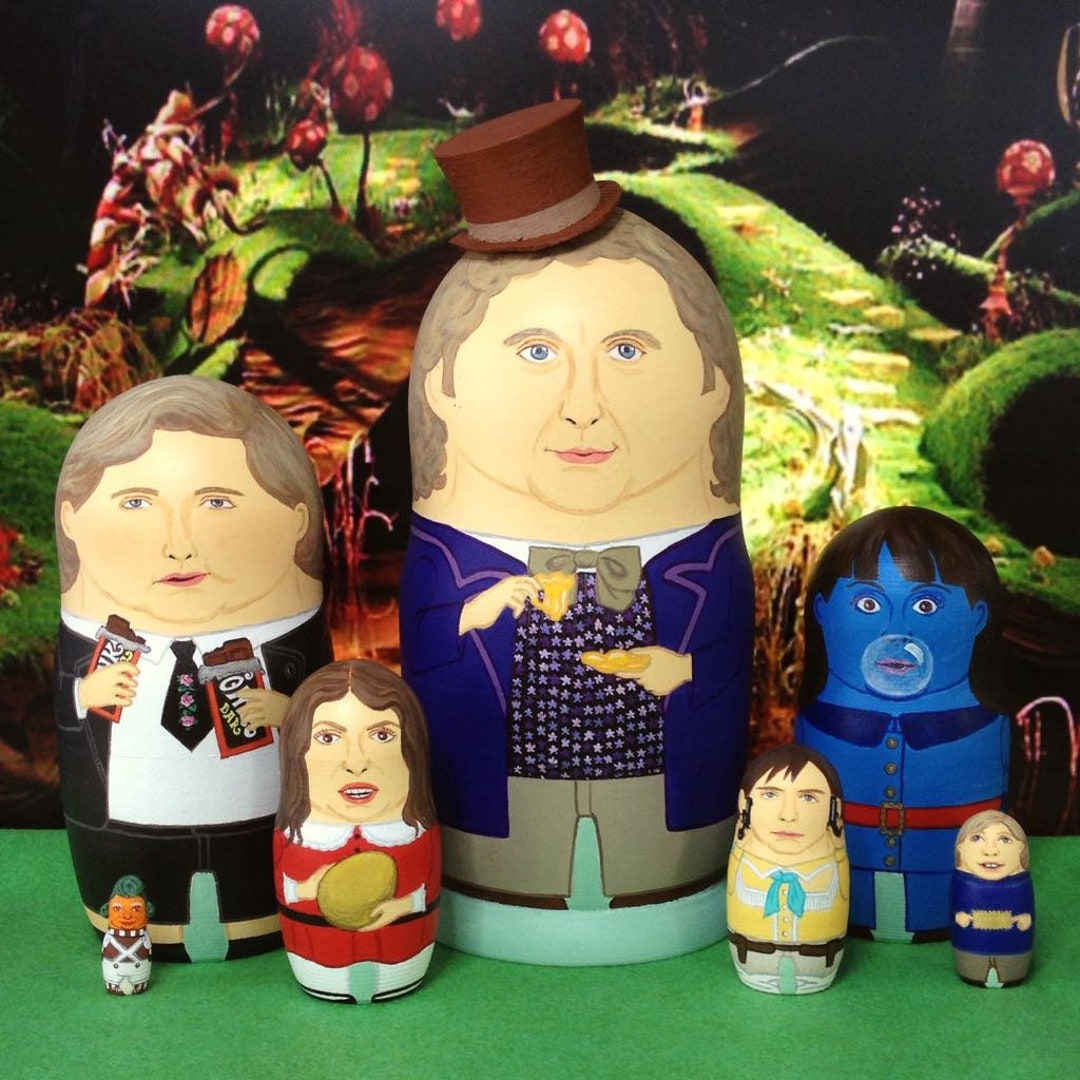Willy Wonka and the Chocolate Factory Matryoshka Dolls - Etsy