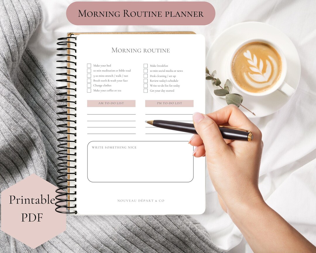 Morning Routine Checklist, Productive Day, Structure Day Checklist ...
