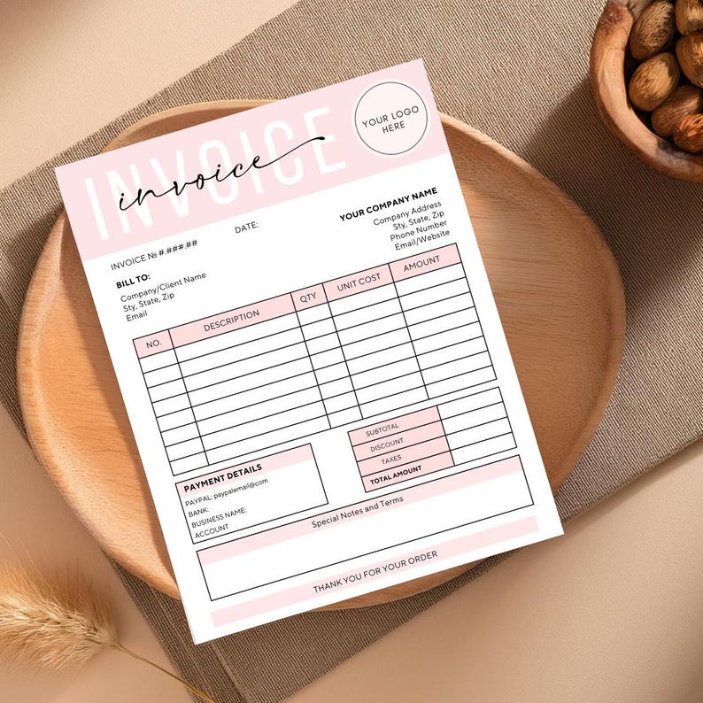 Small Business Invoice Template: Customizable Billing Form (canva ...