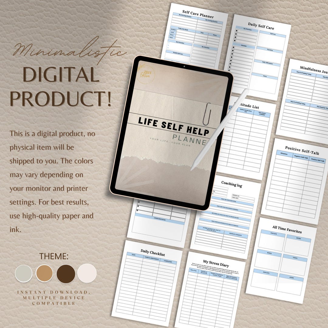 2025 Life Self-help Planner, Personal Growth Journal, Goal Setting ...