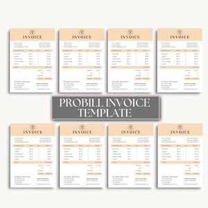 Probill Invoice Template, Professional Billing Form, Customizable ...