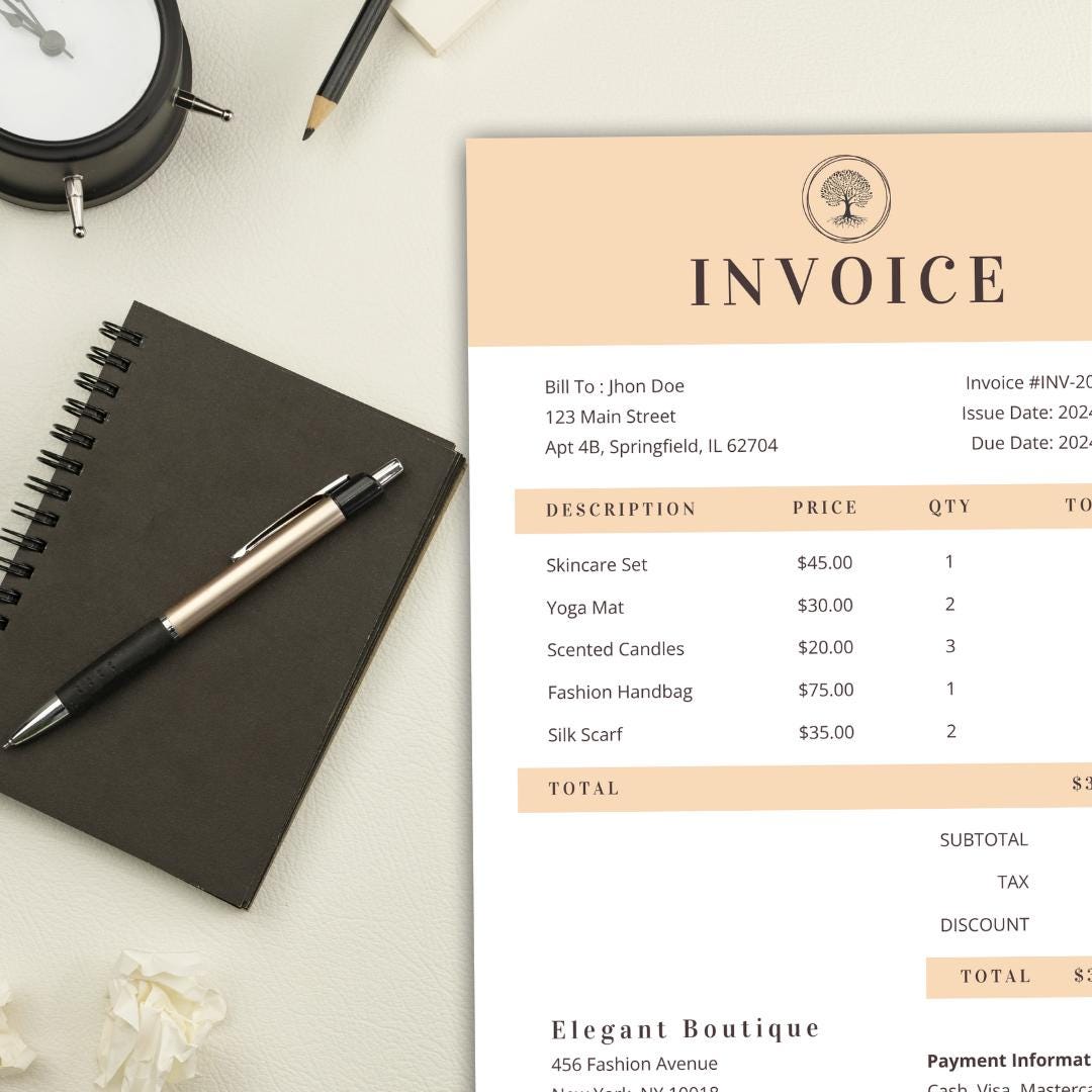 Probill Invoice Template, Professional Billing Form, Customizable ...