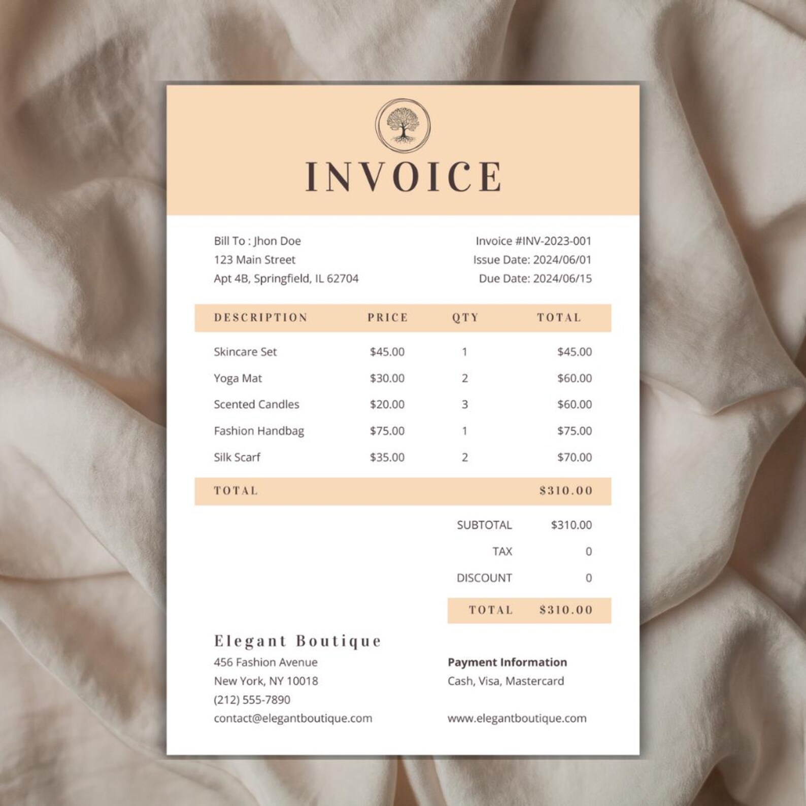 Probill Invoice Template, Professional Billing Form, Customizable ...