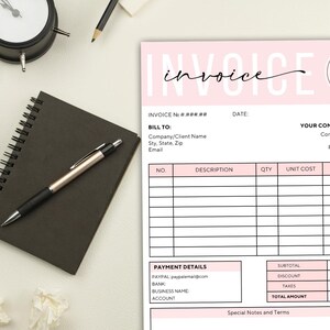 Small Business Invoice Template: Customizable Billing Form (canva ...