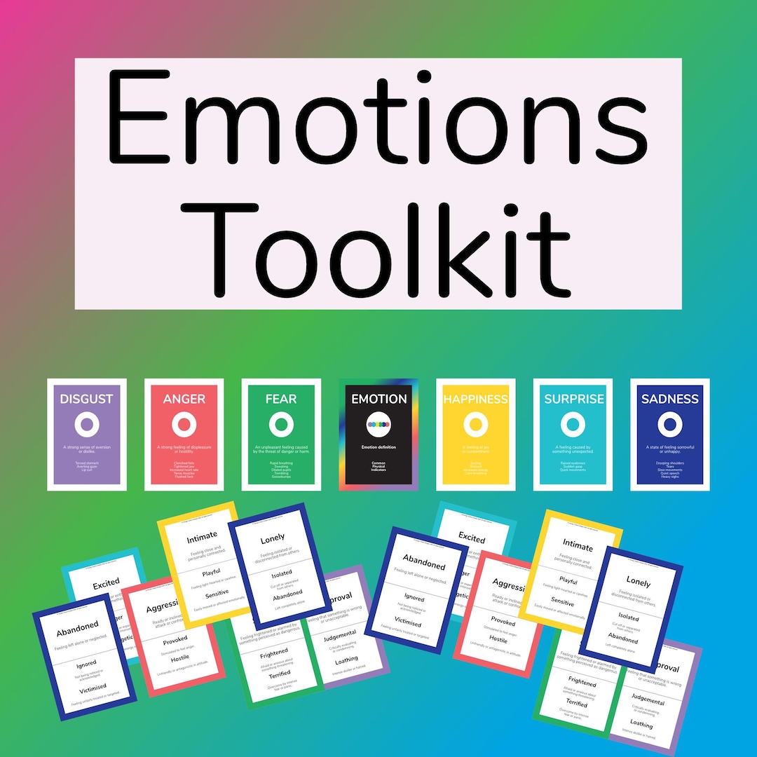 Emotions Toolkit: Printable Therapy Worksheets for Emotional Awareness ...