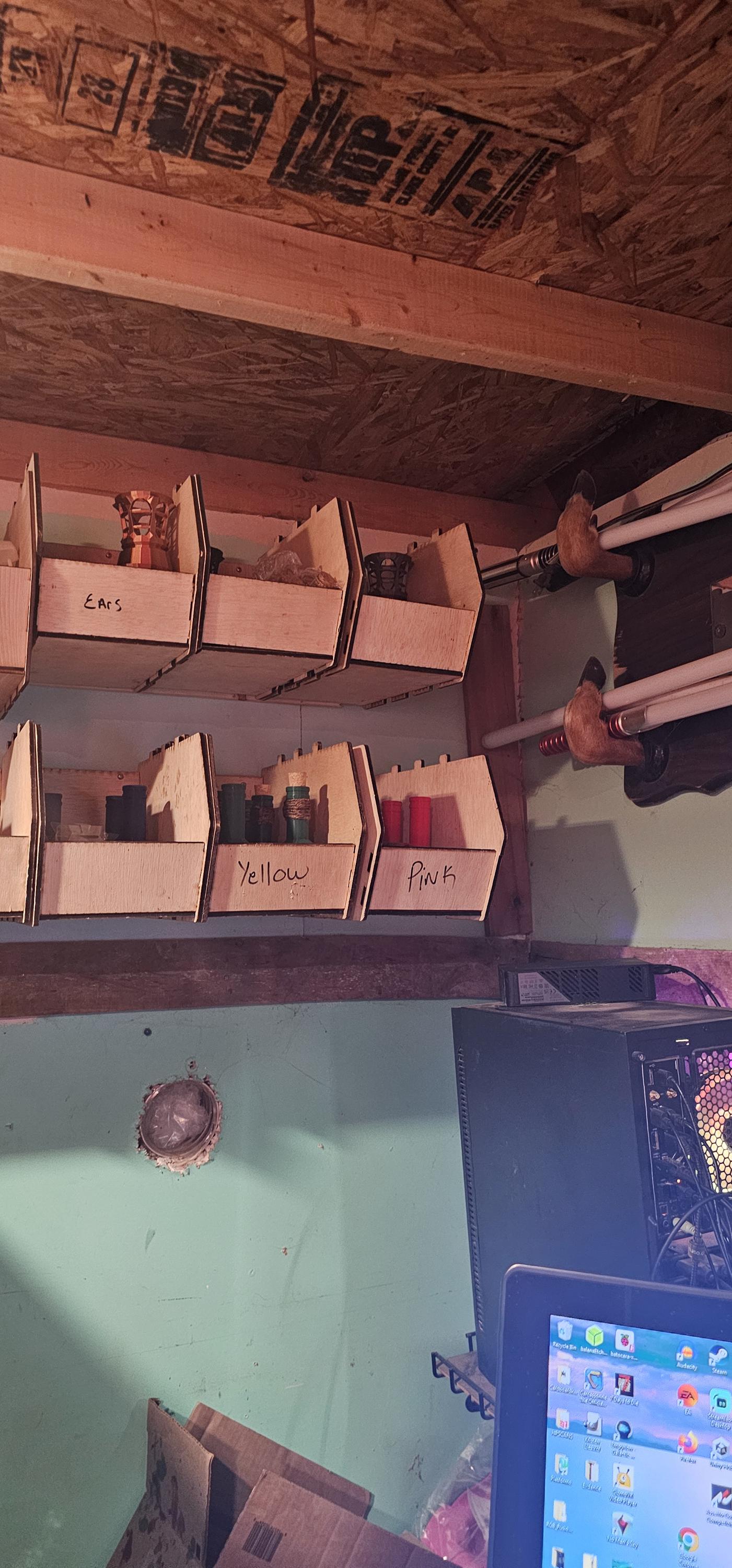 3 Pack Stackable Wall-mounted 3D Print Storage Boxes With French Cleats ...