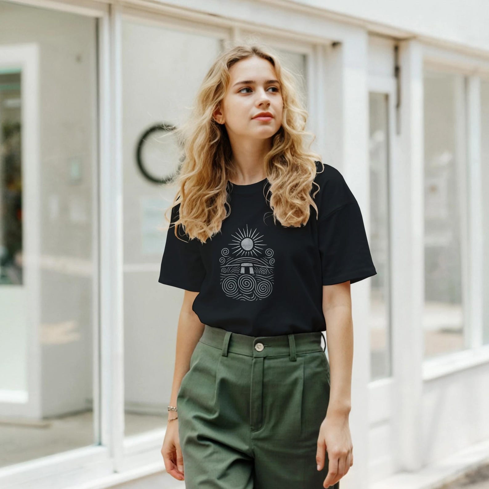 Newgrange Solstice Shirt - Celtic Spiral Art T-shirt - Ancient Ireland ...