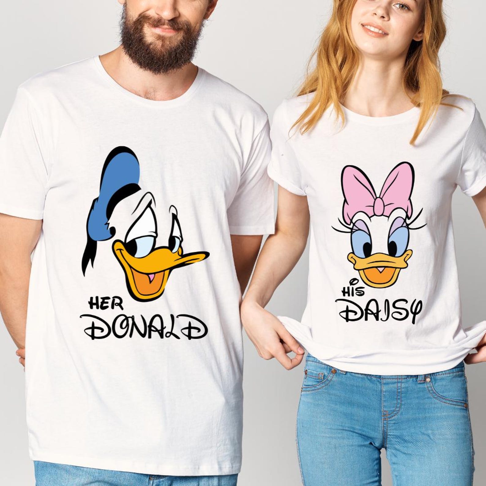Her Donald and His Daisy Duck Png, Funny Partner Png, Couple T Shirt ...