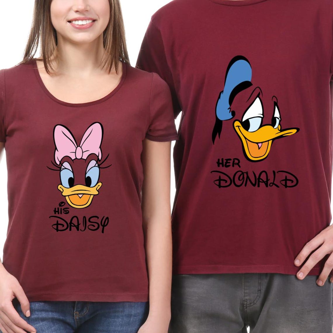 Her Donald and His Daisy Duck Png, Funny Partner Png, Couple T Shirt ...