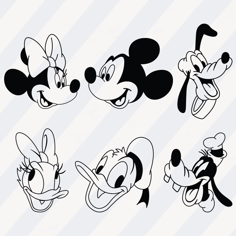 Mouse and Friends Png Bundle, Mickey Pluto Goofy Daisy Donald Minnie ...