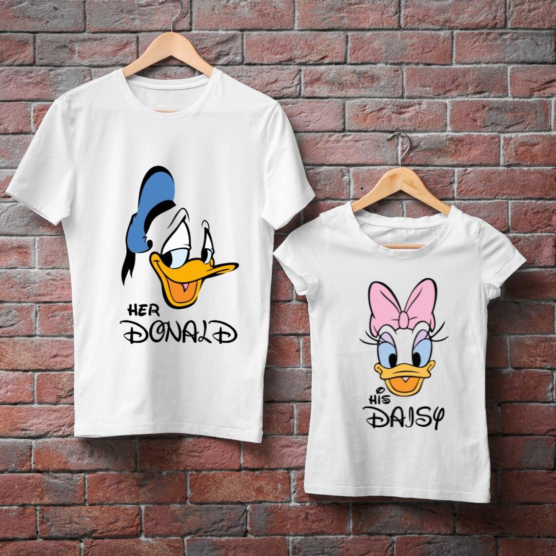 Her Donald and His Daisy Duck Png, Funny Partner Png, Couple T Shirt ...