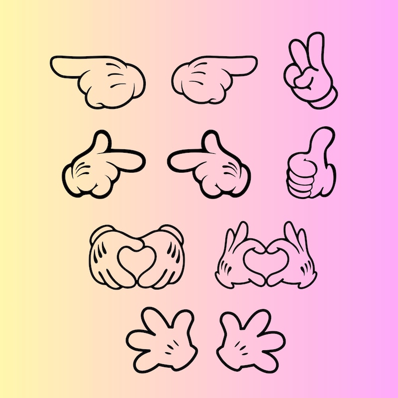 Minnie Mouse Hands - Etsy