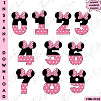 Happy Birthday Minnie Mouse Png, Birthday Numbers, Mickey Mouse Numbers ...