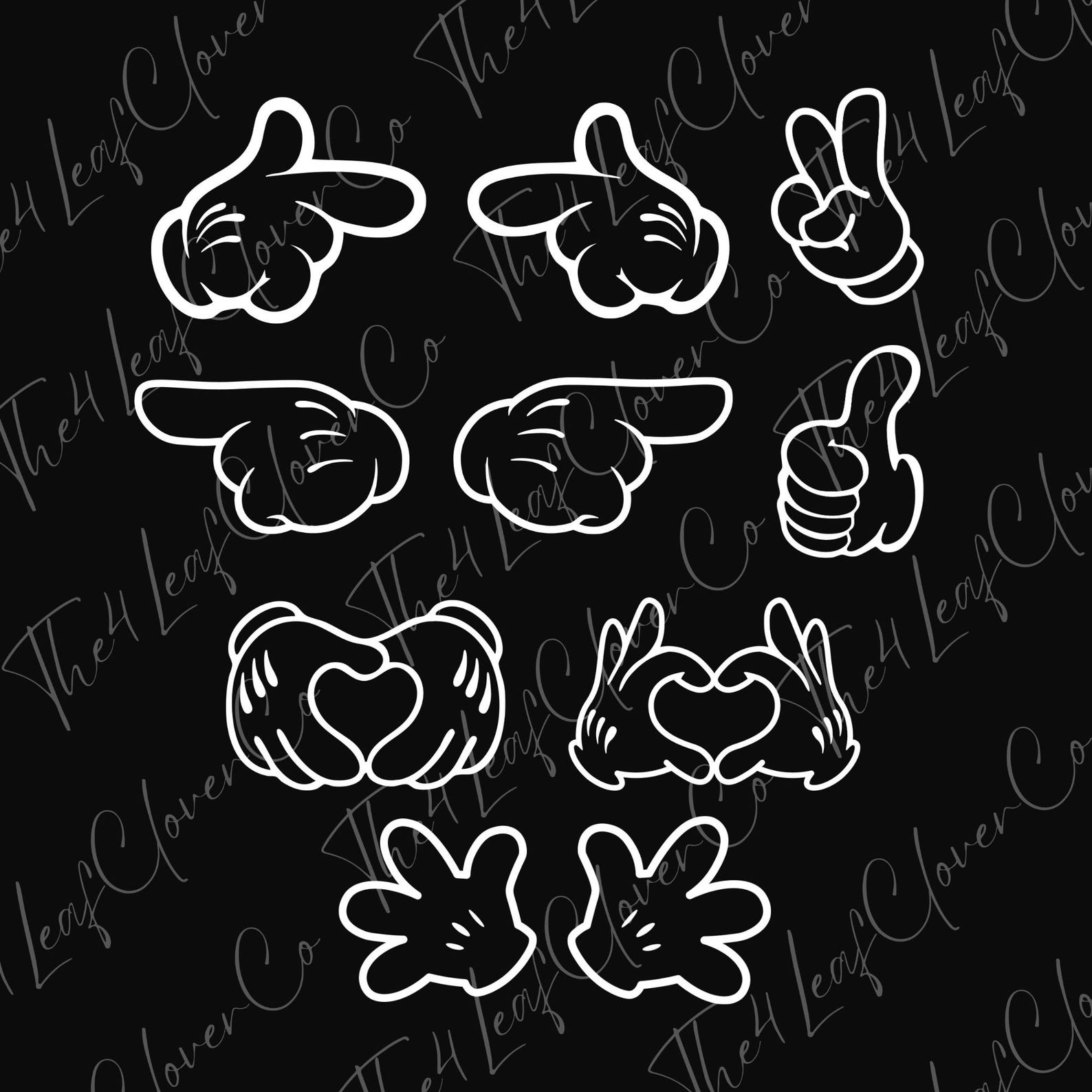 Mickey Mouse Hands Png, Minnie Hands Files for Cricut, Minnie Hands Png ...