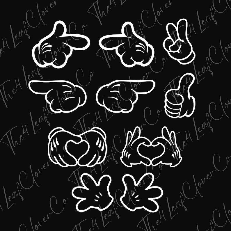Mickey Mouse Hands Png, Minnie Hands Files for Cricut, Minnie Hands Png ...