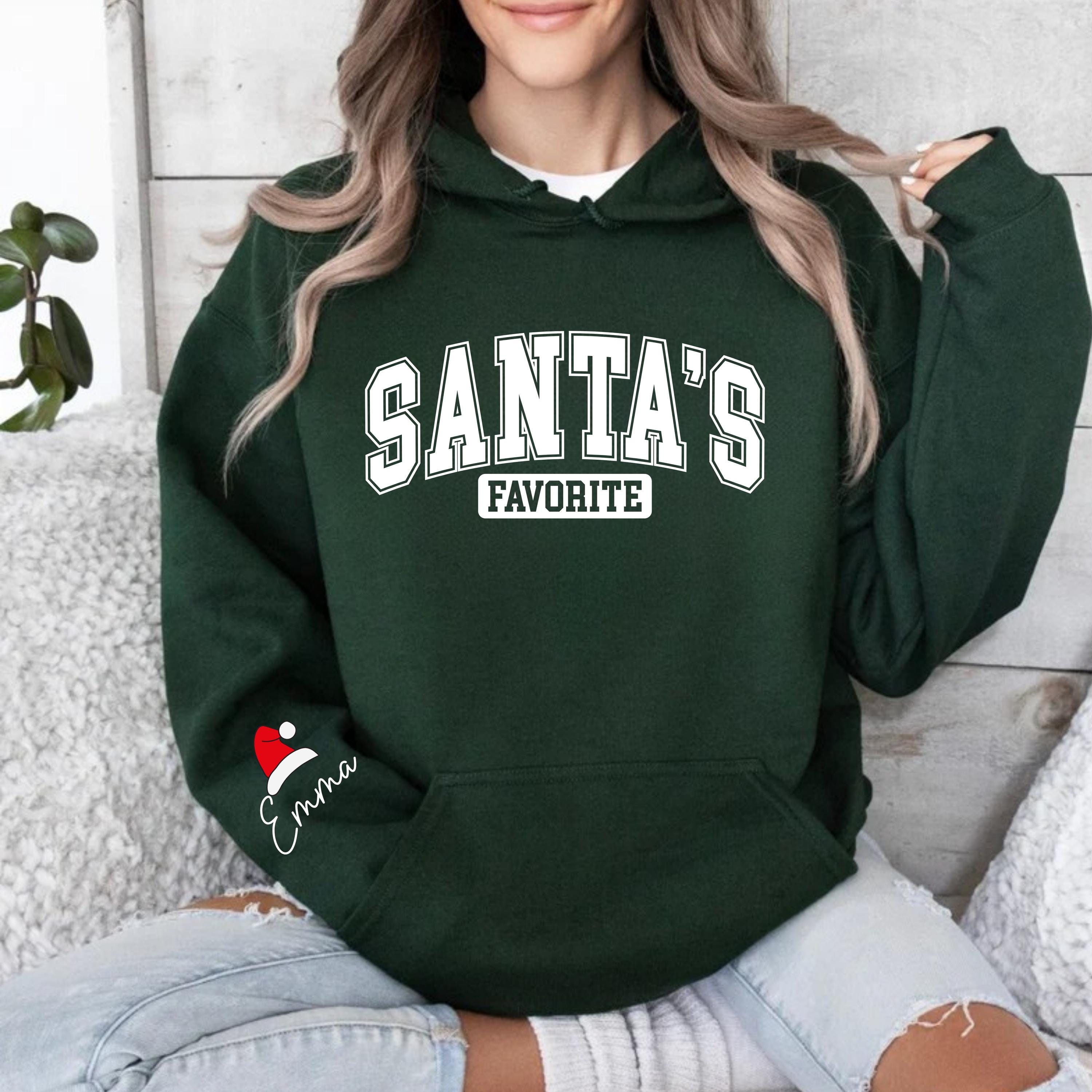 Personalized Santa's Favorite Christmas Sweatshirt, Merry Xmas Sweater ...