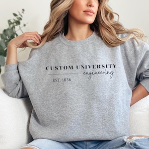 Custom University Sweatshirt: College Apparel, Law School, Engineering ...