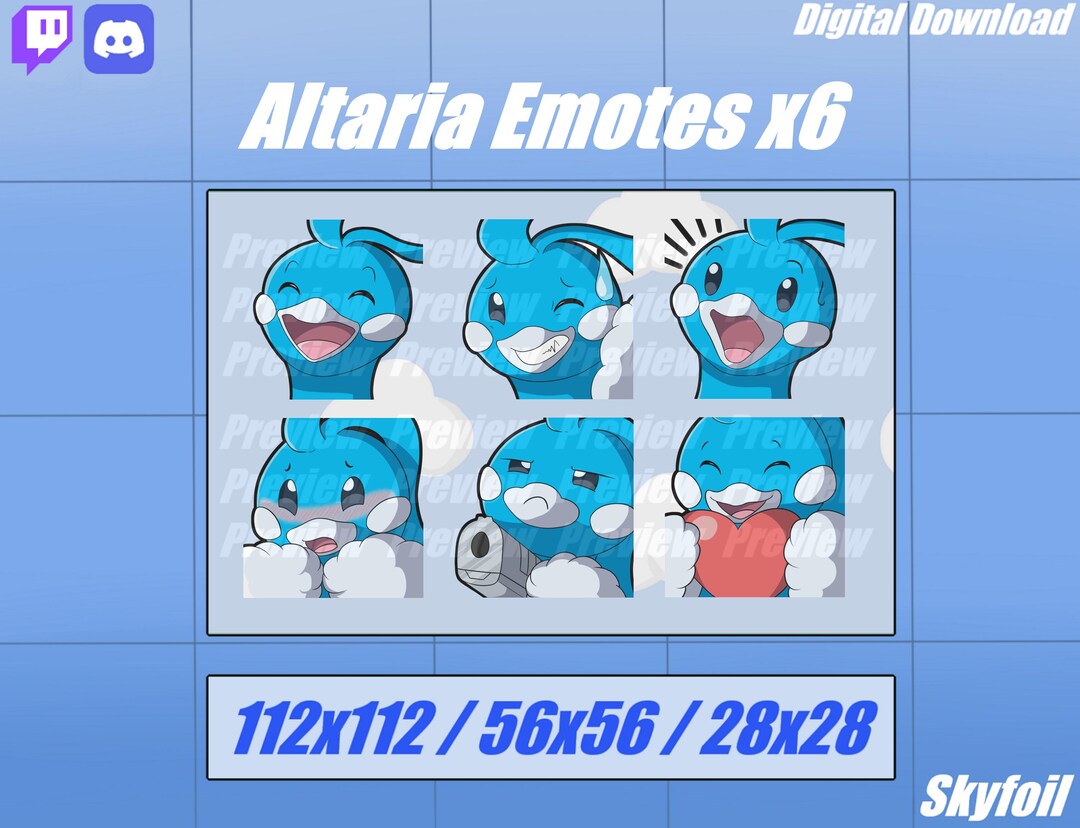 Altaria Pokemon Emotes for Discord Emotes for Twitch Streamer Emotes ...