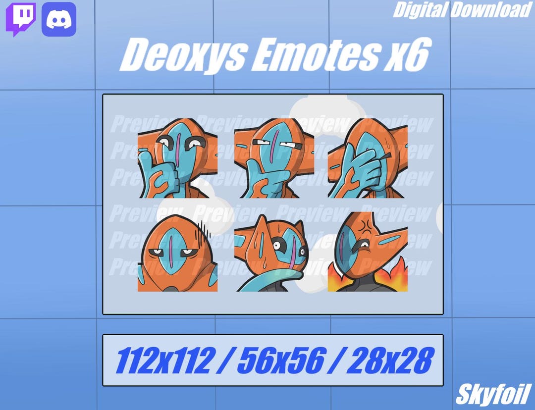 Deoxys Pokemon Emotes for Discord Emotes for Twitch Streamer Emotes ...