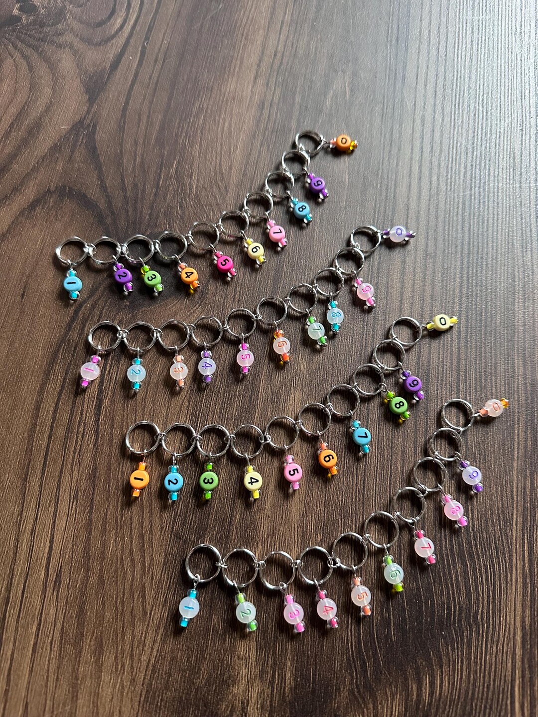 Sugar Rush Knitting Row Counter Chain 10mm Ring Bead Stitch Marker - Etsy