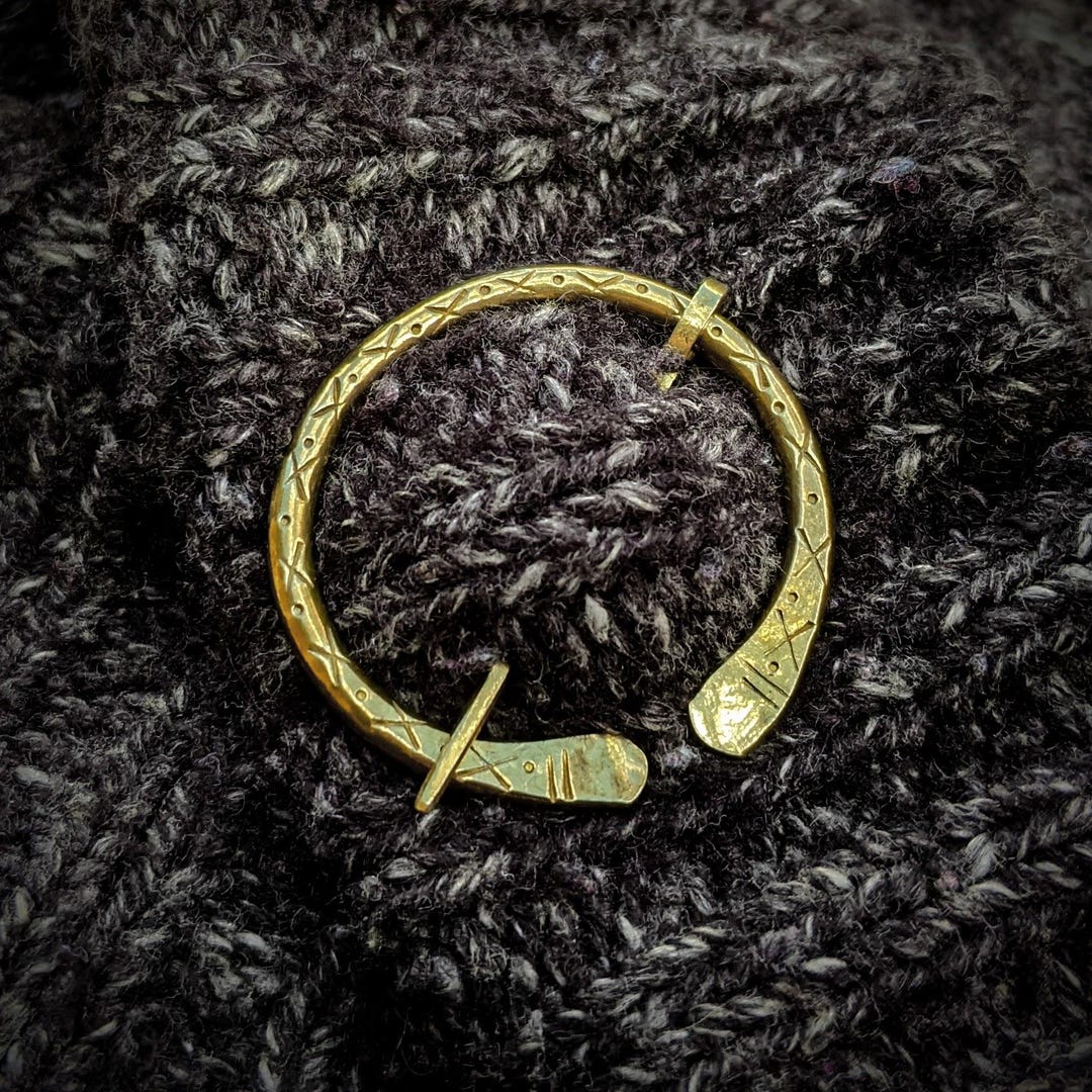 Celtic Viking Medieval LARP Hand-forged Medium Stamped Penannular ...