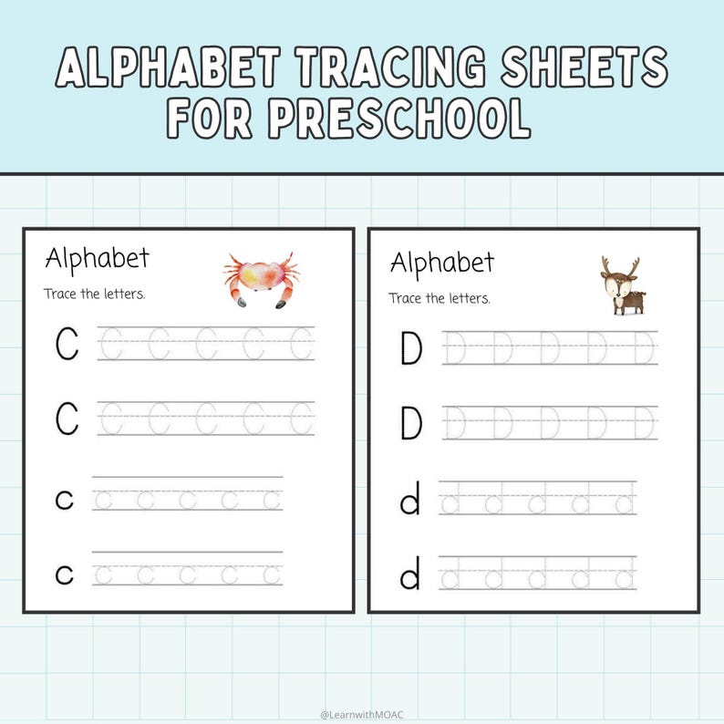 Alphabet Tracing Workbook | Printable Alphabet Writing Worksheets for ...