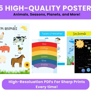 15 Printable Educational Posters for Kids, Digital Learning Tools for ...