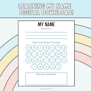 My Name Writing Worksheet | Printable Letter Recognition & Name ...