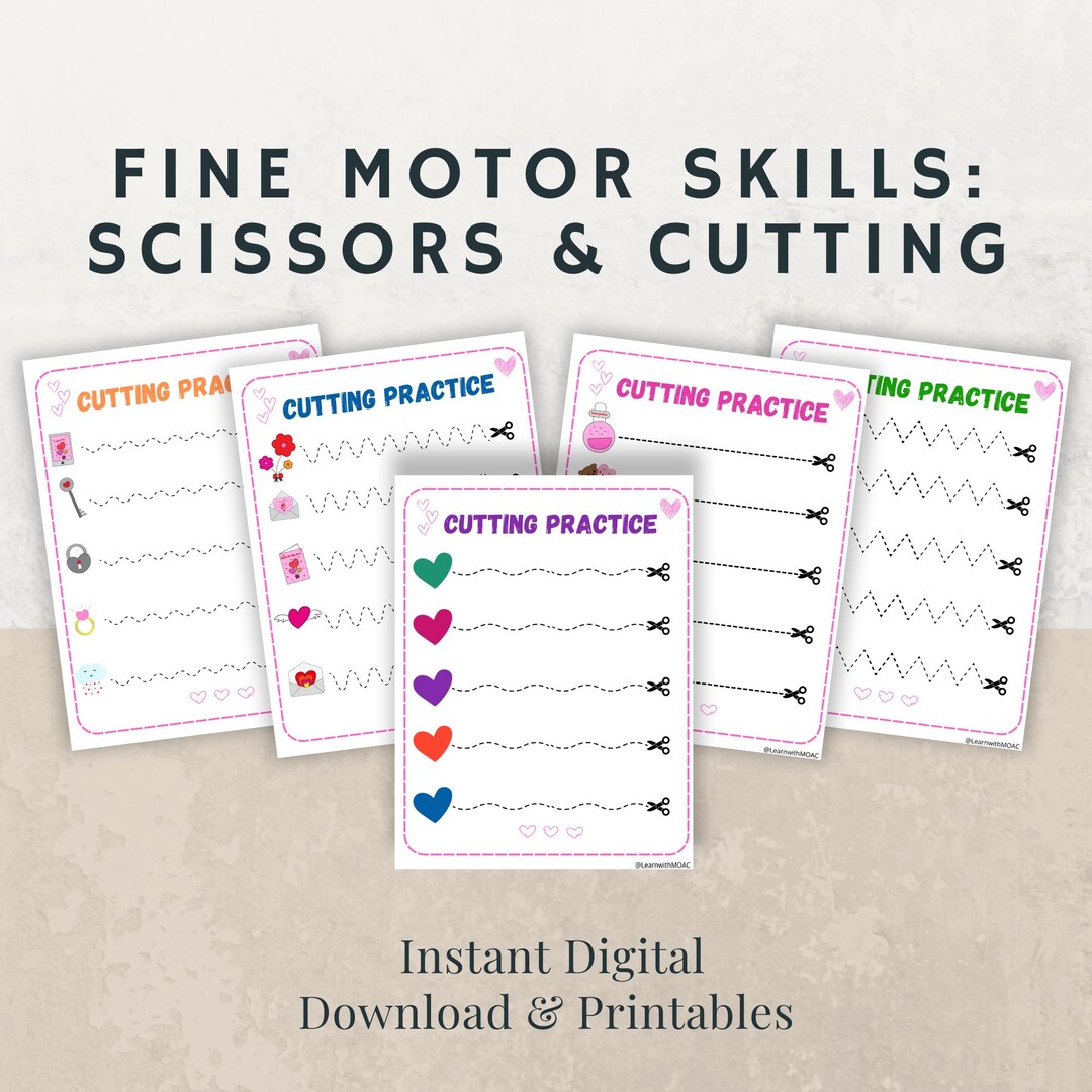 Printable Fine Motor Activities for Preschool and Kindergarten, Scissor ...