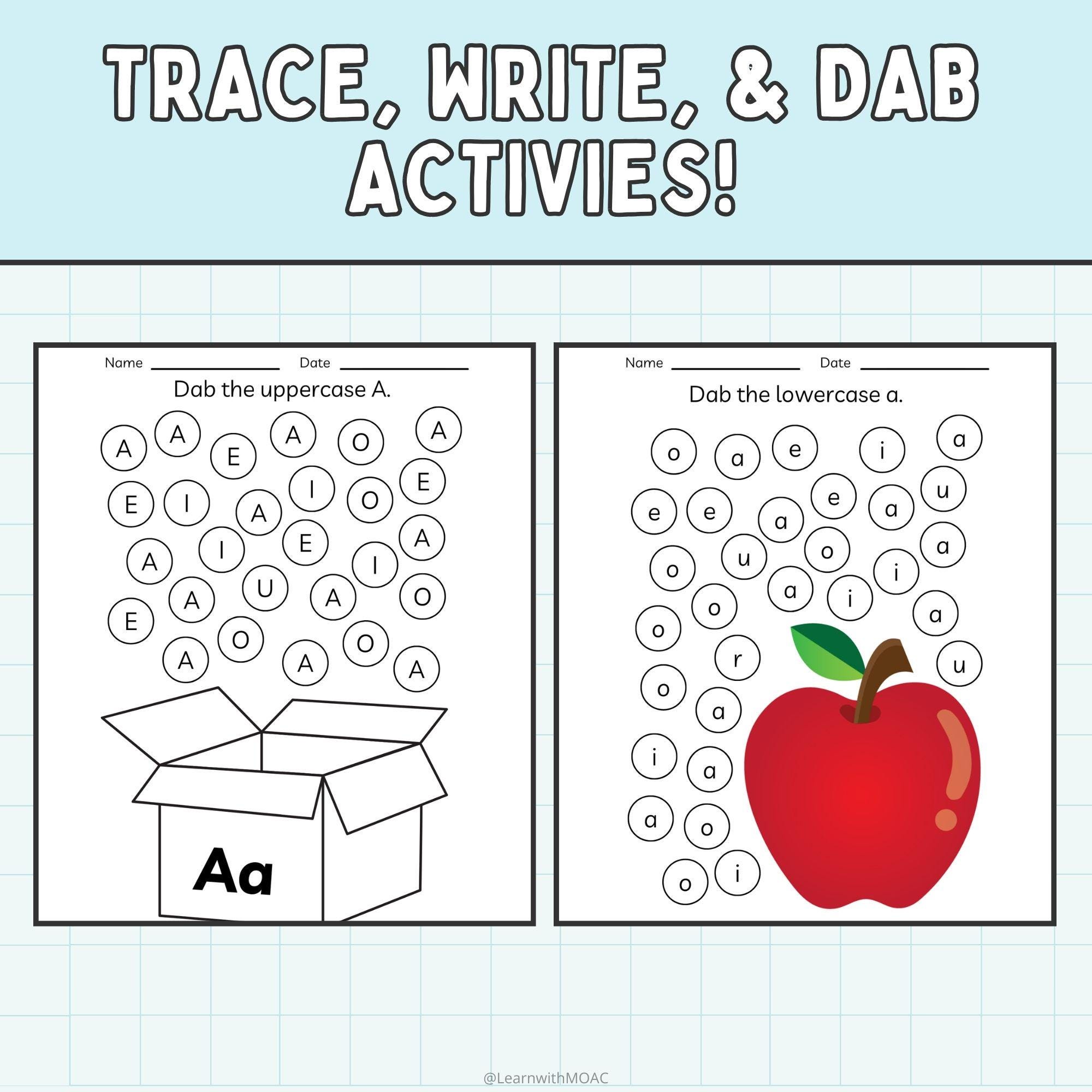 ABC Tracing and Dab Activity Pack | Printable Letter Recognition ...