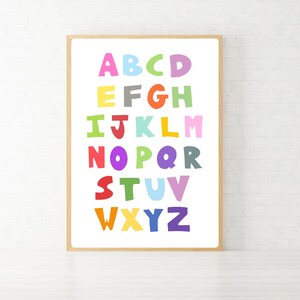 Colorful Alphabet Poster | Printable ABC Learning Chart for Kids ...