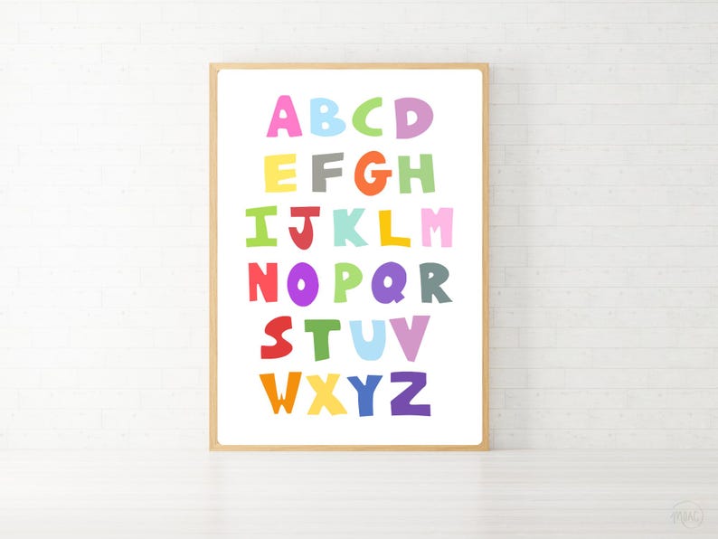 Colorful Alphabet Poster | Printable ABC Learning Chart for Kids ...