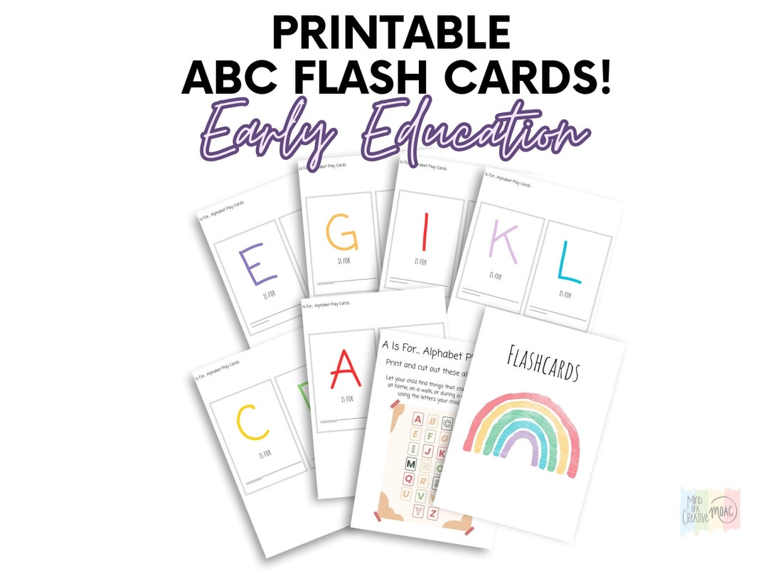 Printable Alphabet Flashcards Digital Download ABC Flashcards for Kids ...