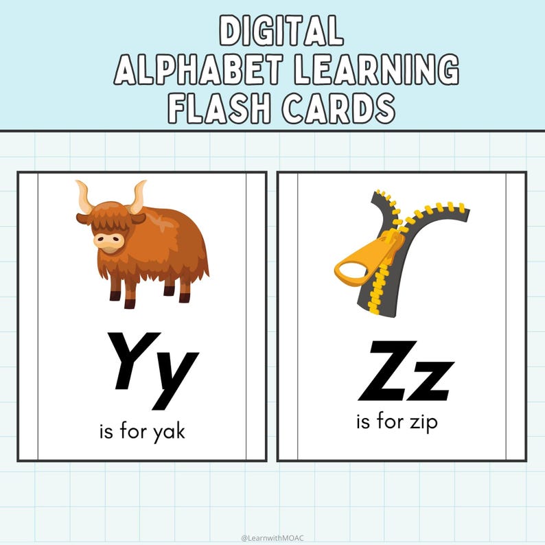 ABC Flashcards | Printable Alphabet Learning Cards for Toddlers ...