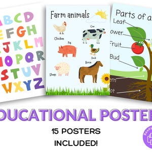 15 Printable Educational Posters for Kids, Digital Learning Tools for ...