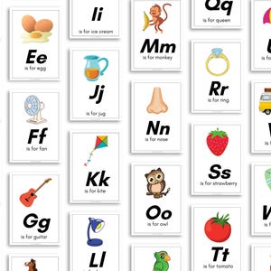 ABC Flashcards | Printable Alphabet Learning Cards for Toddlers ...