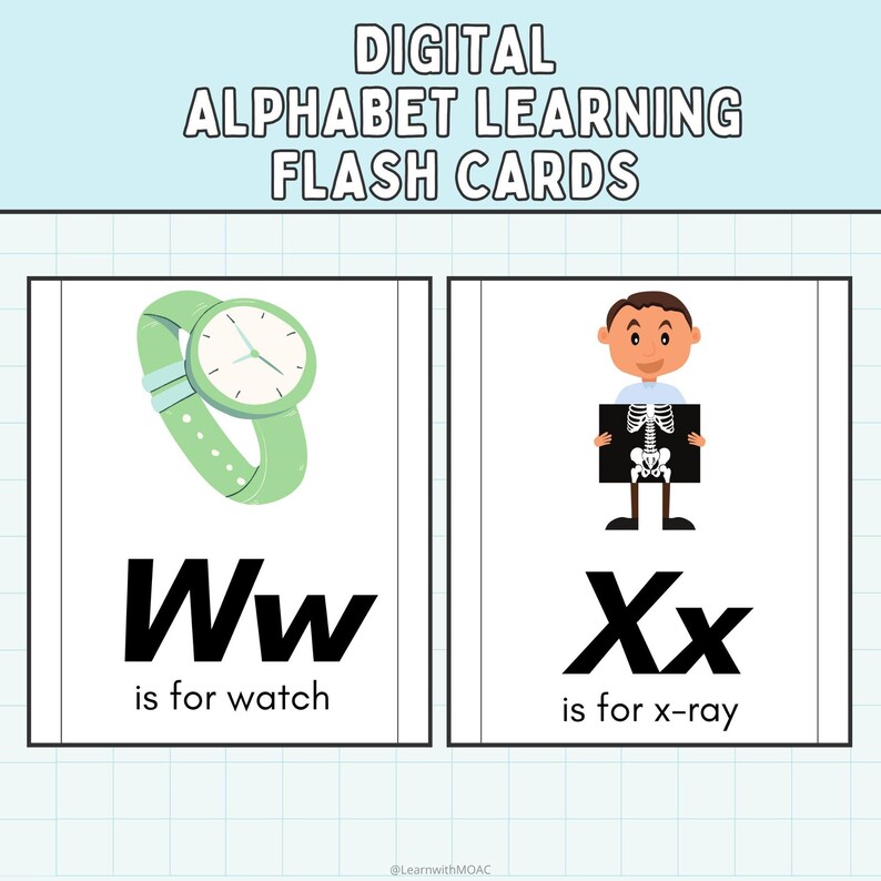 ABC Flashcards | Printable Alphabet Learning Cards for Toddlers ...