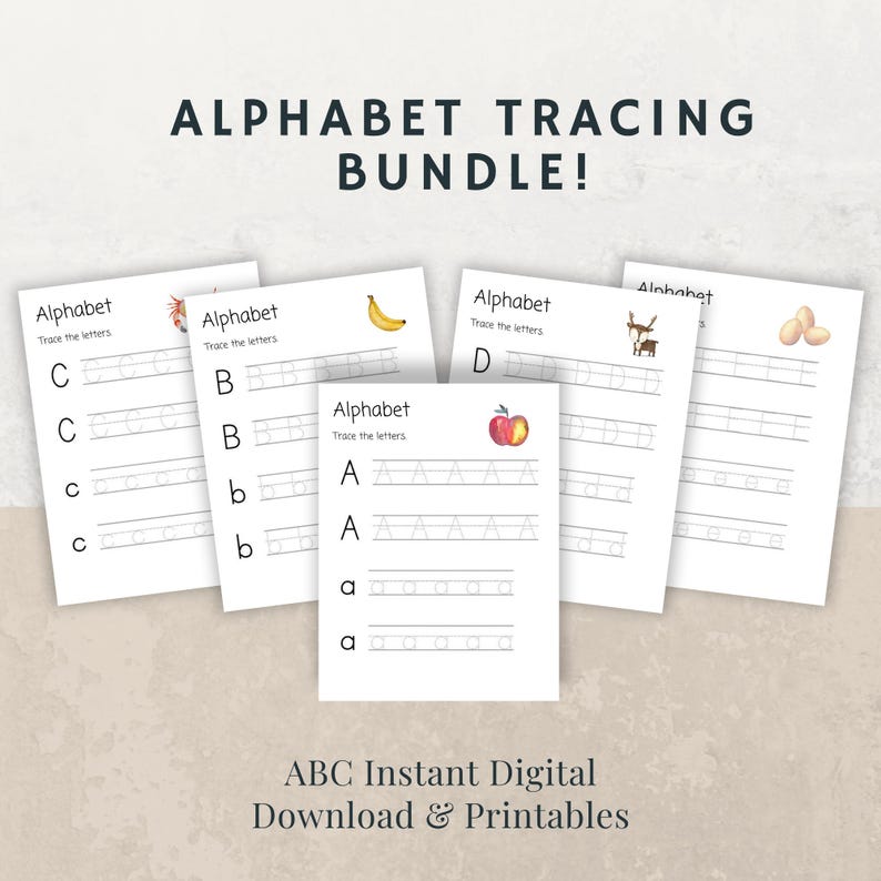 ABC Tracing Sheets | Printable Alphabet Writing Practice for Preschool ...