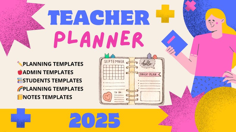 Teacher Planner 2025 | 50-pages Printable PDF | School Planner ...