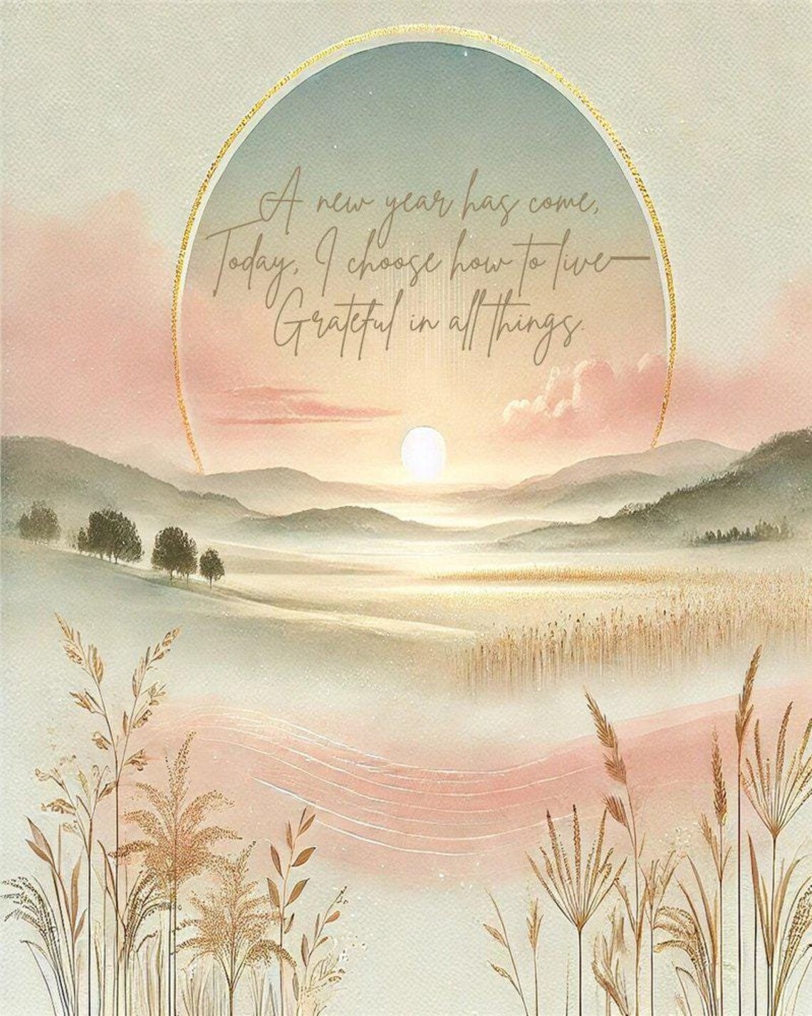 Inspirational New Year Printable Art Aesthetic Haiku Design 8x10 ...