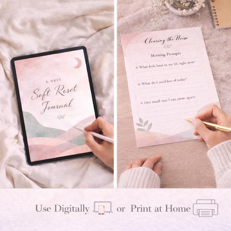 Soft Reset Journal | Digital Self-care Journal PDF | Emotional Healing ...