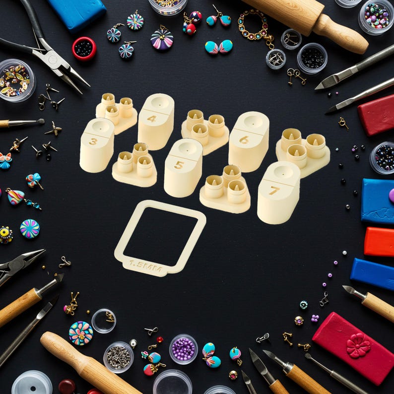 Polymer Clay Earring Post Embedding Tool Kit, Earring Back Maker ...