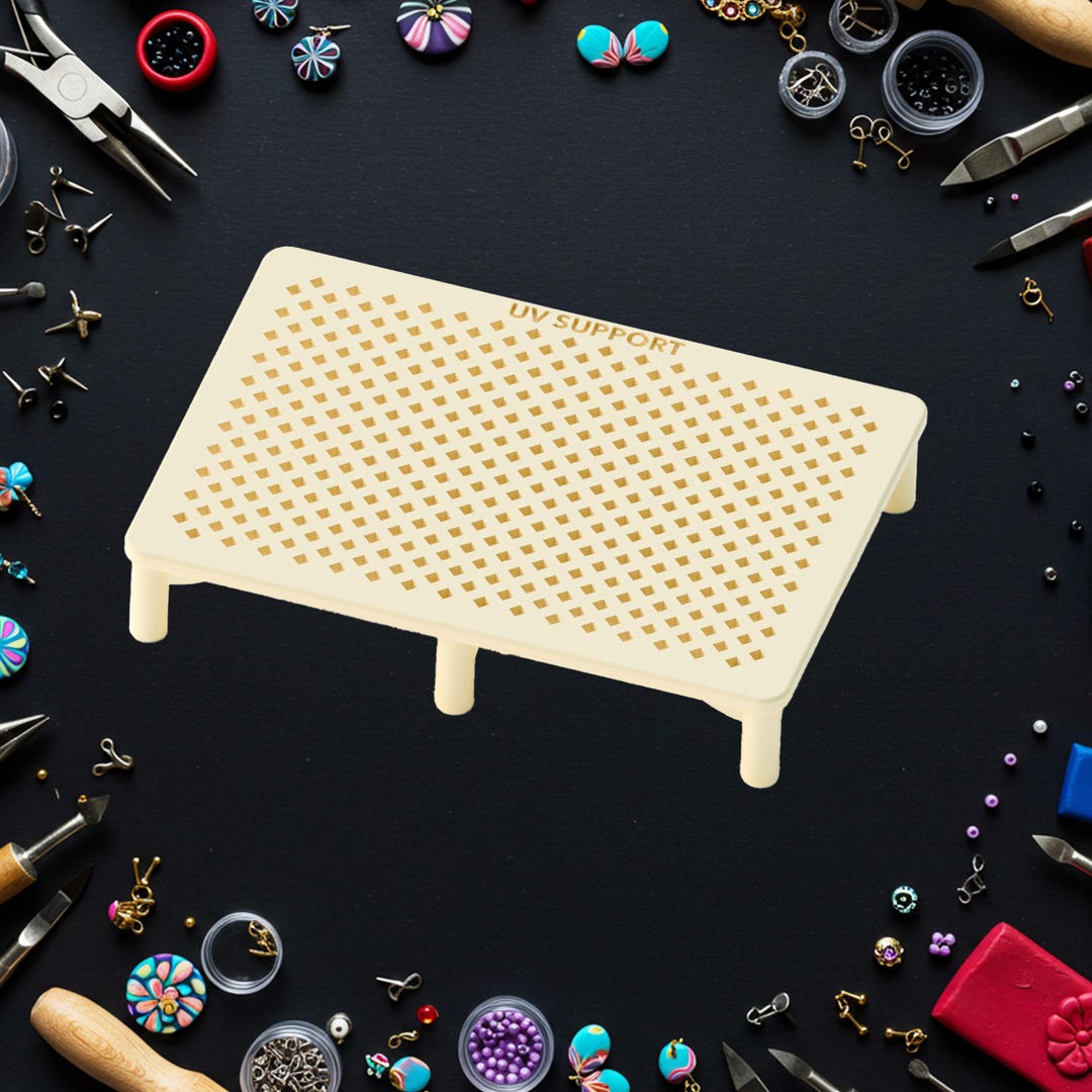 UV Drying Table for Polymer Clay Earrings & Crafts – 100x140mm Elevated ...