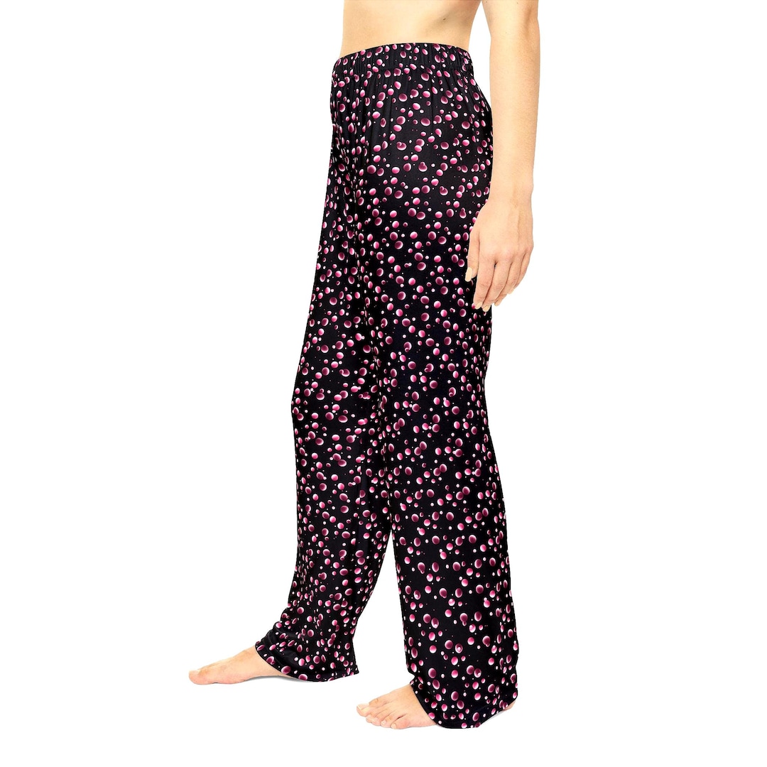 Pink Polka Dot Pajama Pants: Soft Lounge Wear Sleepwear - Etsy